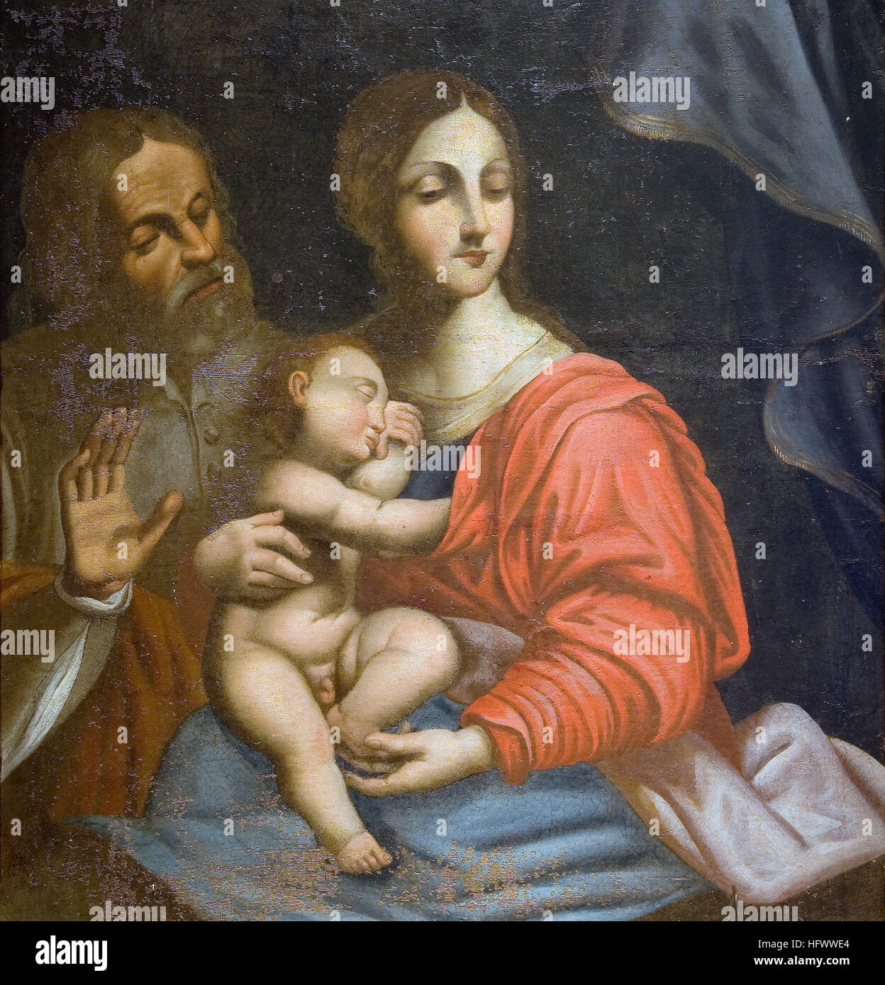 Painting "Holy Family" attributed to El Greco (Domínikos Theotokópoulos ...