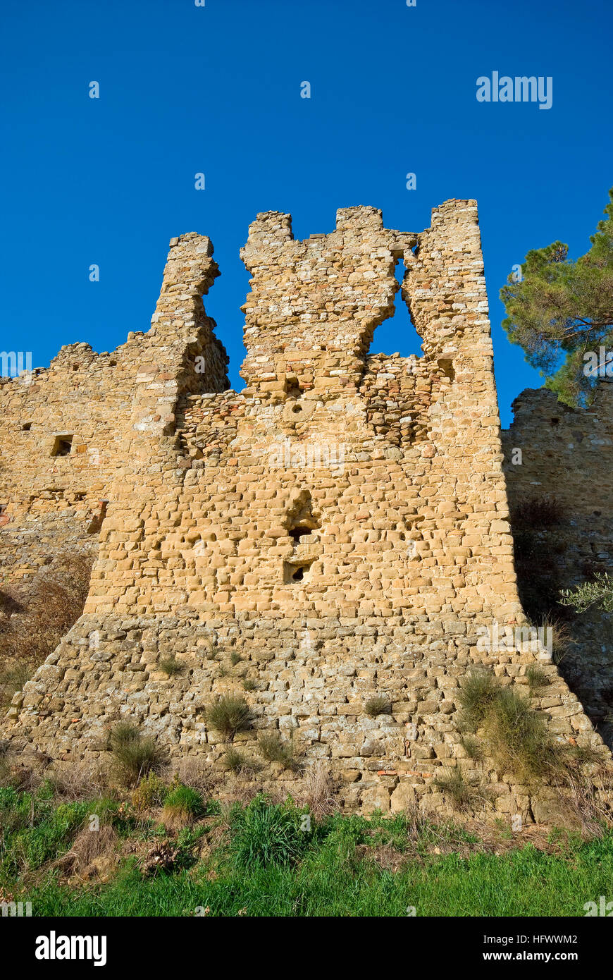 Ruins of Zocco castle, between San Feliciano and Monte del Lago ...