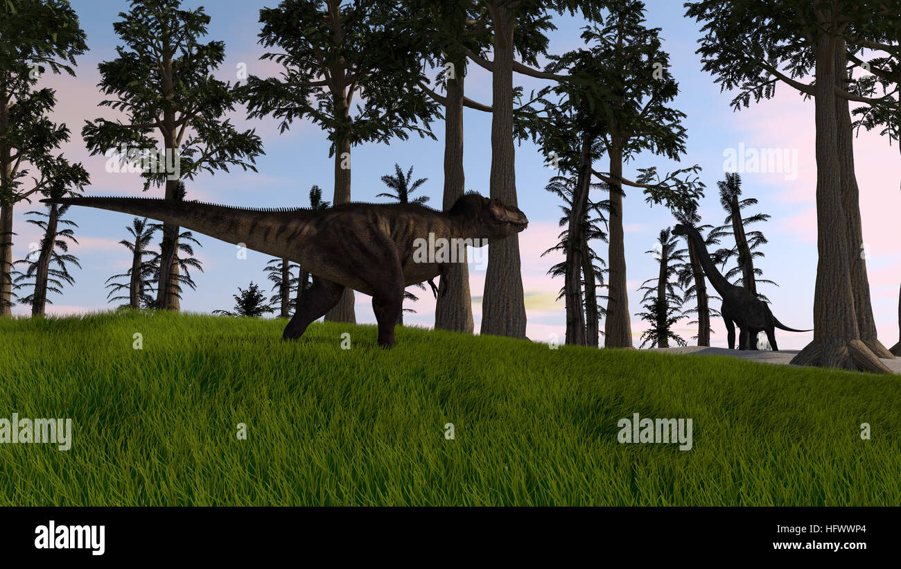 Dinosaur illustration t rex kill hi-res stock photography and images ...