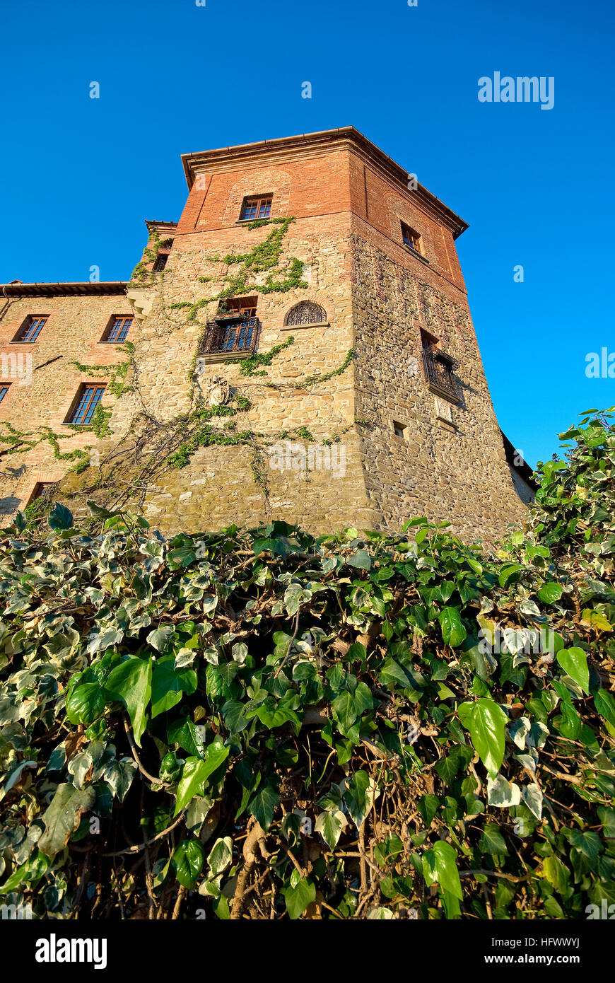 Paciano, Porta Rastrella tower, Umbria, Italy Stock Photo - Alamy