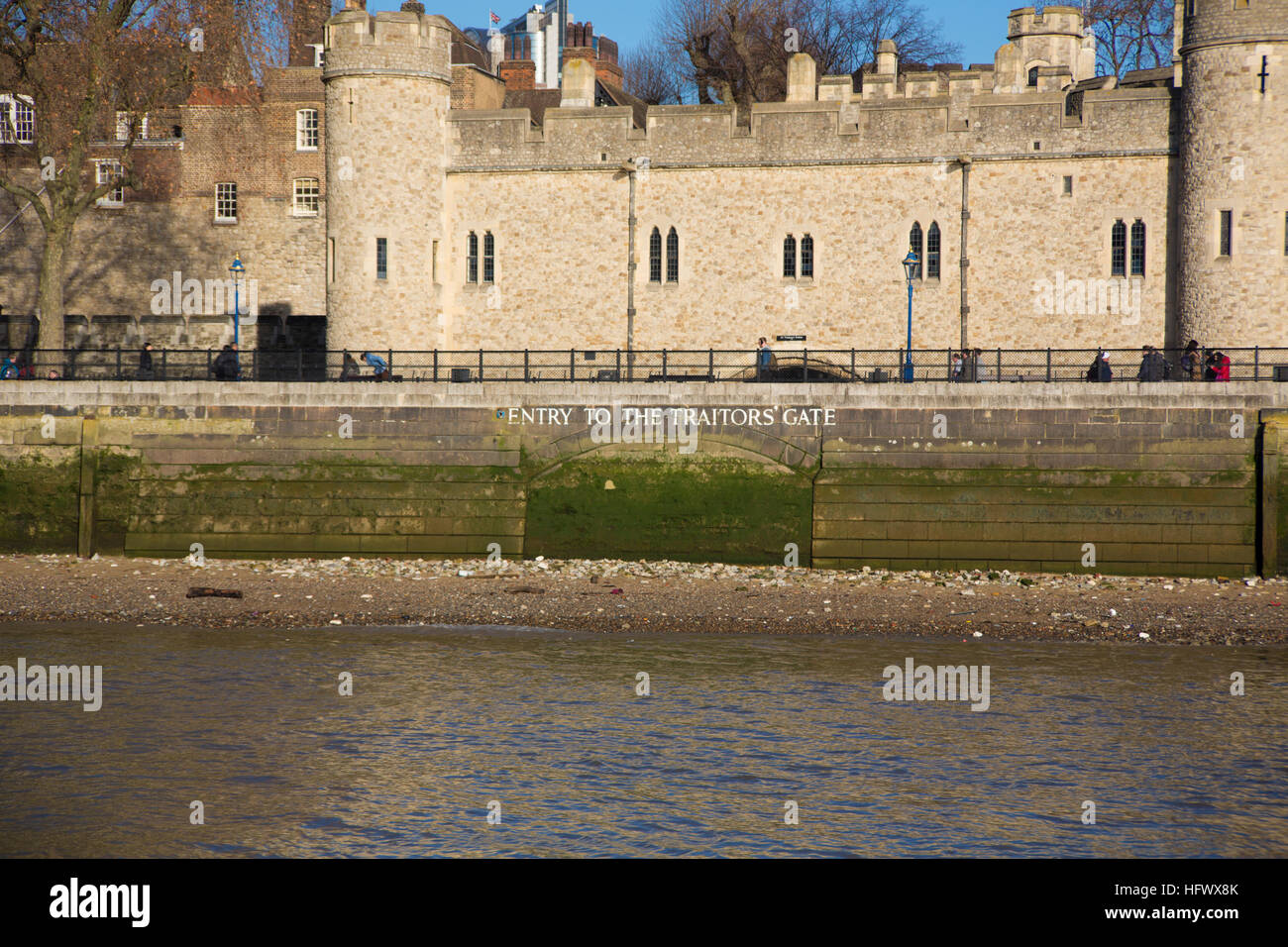 The traitors Gate, Tower of London, seen from the River Thames Stock ...