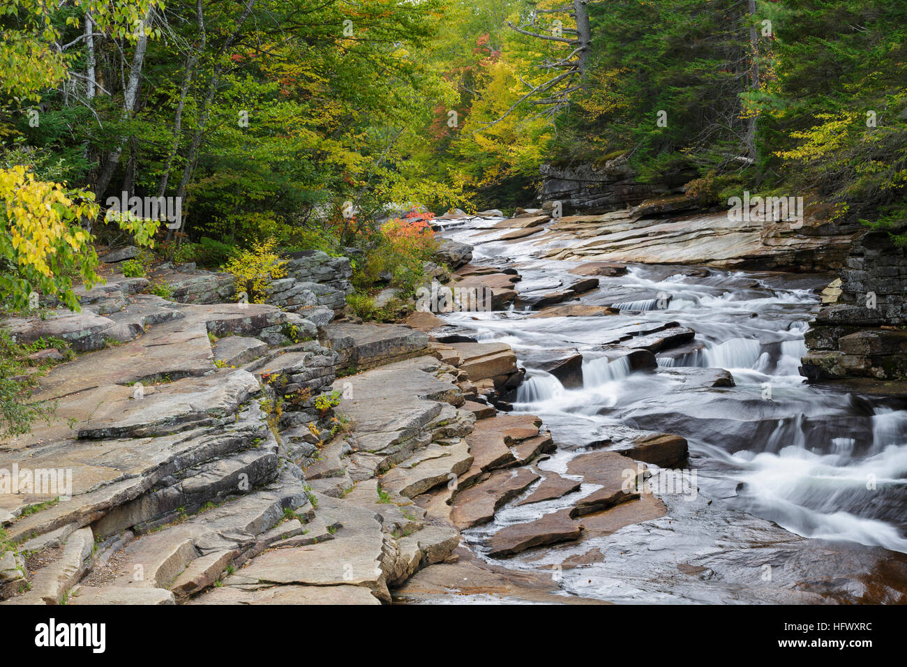 Lower Ammonoosuc Falls on the Ammonoosuc River in Carroll, New ...