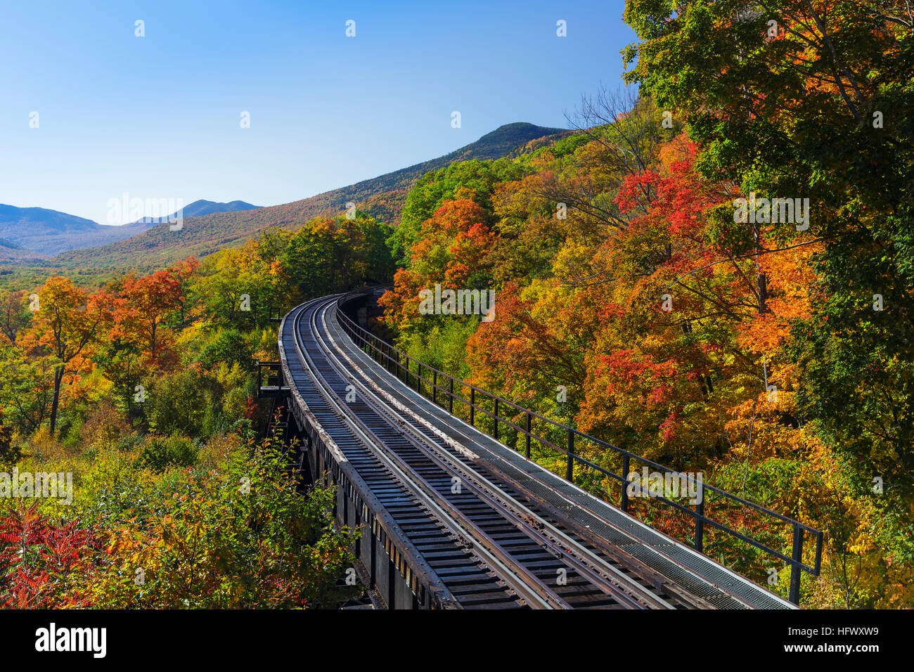 Crawford Notch State Park - Frankenstein Trestle along the old Maine ...