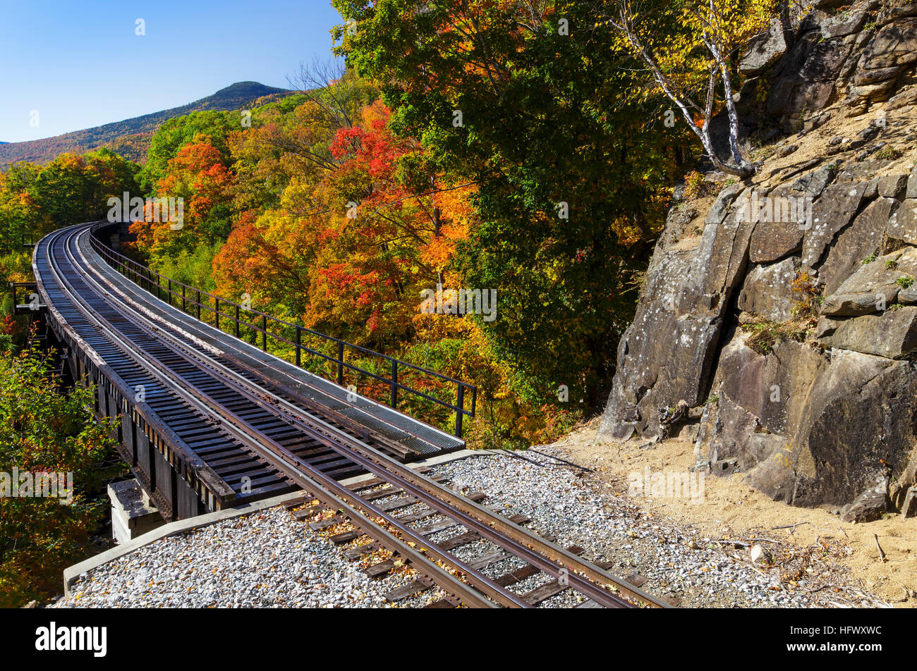 Crawford Notch State Park - Frankenstein Trestle along the old Maine ...