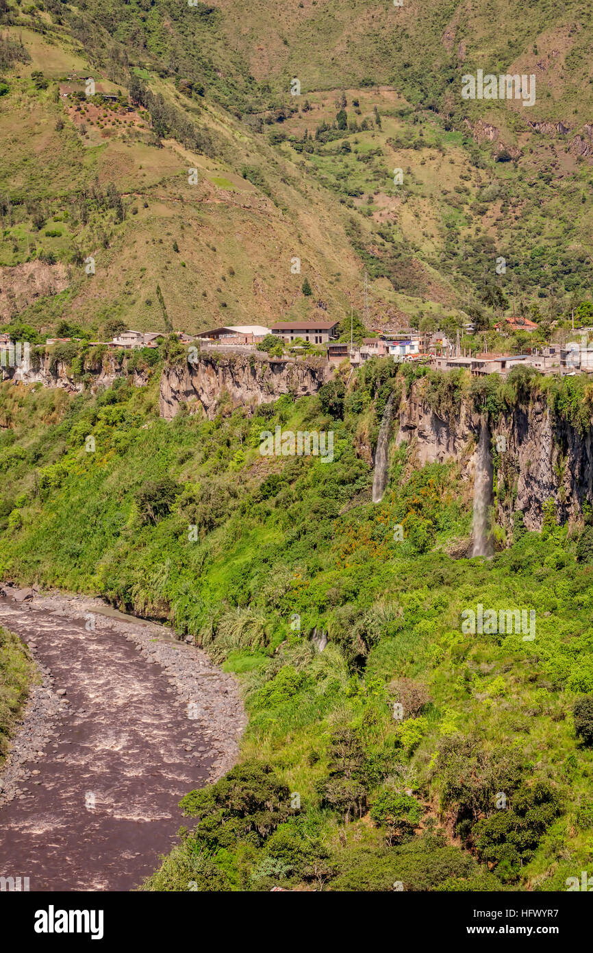 Pastaza Valley In The Andes Mountains, Ecuador Aerial Shot, South ...