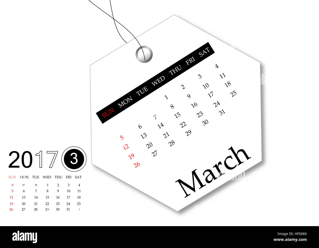 March calendar sheet hi-res stock photography and images - Alamy