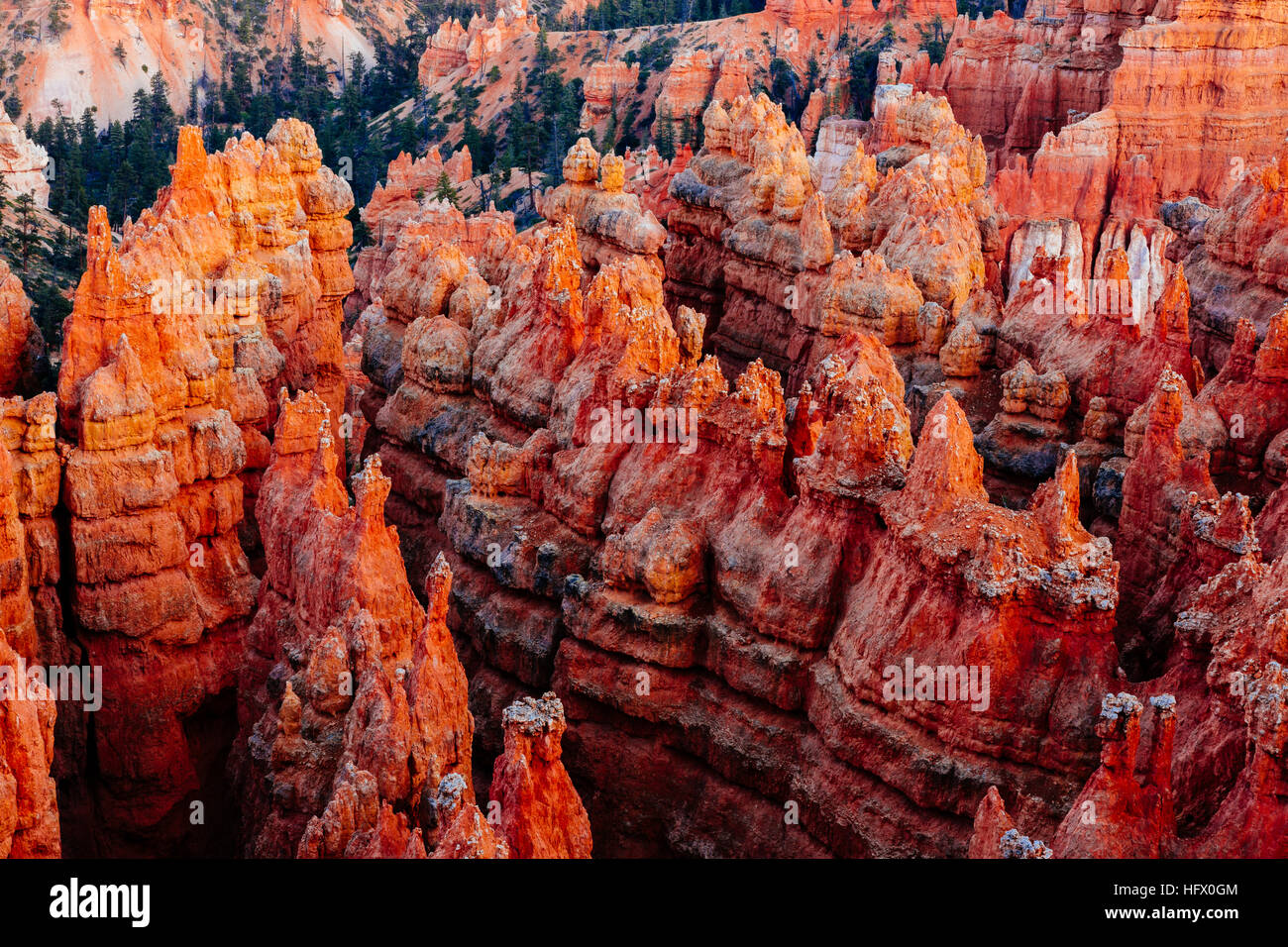 Bryce Canyon is a collection of natural amphitheaters aside of the ...