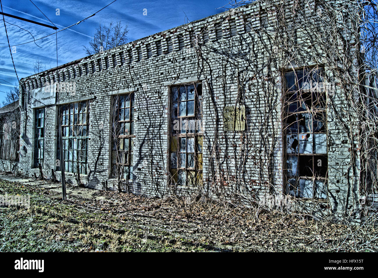 old building on rt 66 rural Oklahoma USA left to nature Stock Photo - Alamy