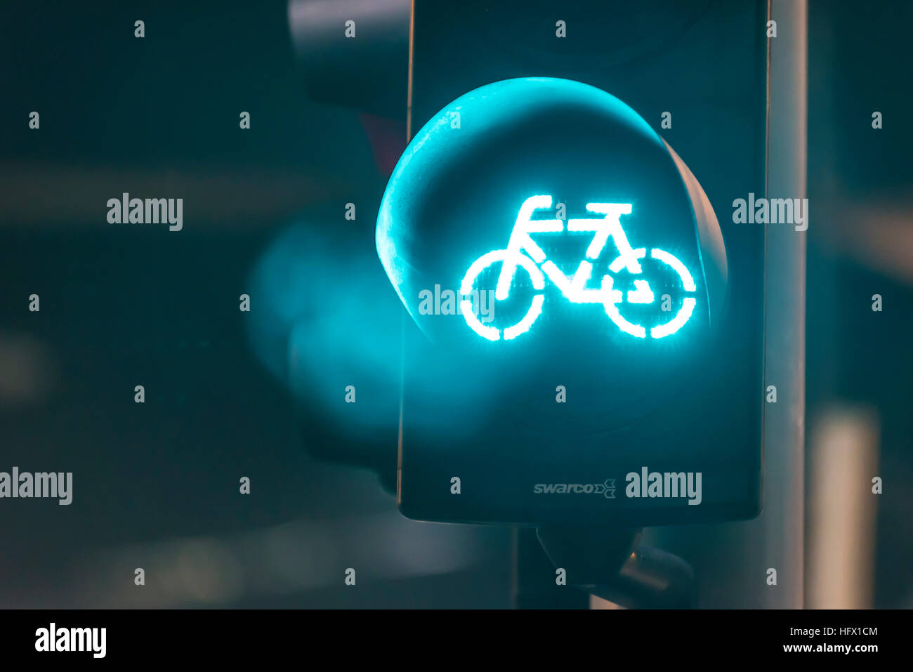 Bike traffic light, in Bucharest, Romania Stock Photo - Alamy