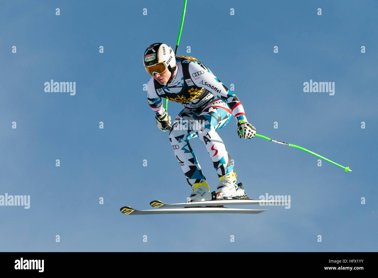 Val Gardena, Italy 17 December 2016. Reichelt Hannes (Aut) competing in the Audi Fis Alpine ...