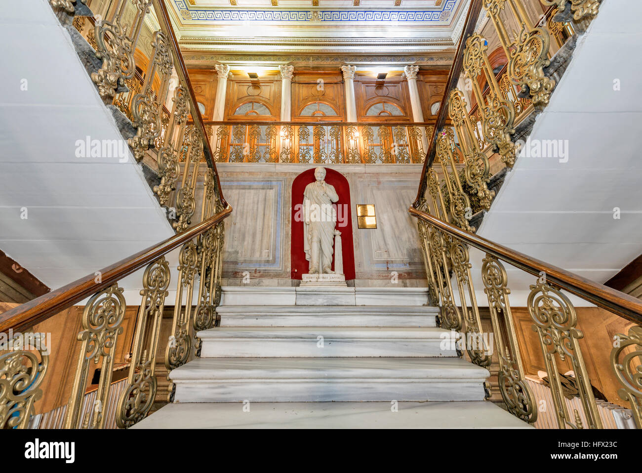 The grand stair hall of the greek Orthodox school, (1885) in Istanbul ...