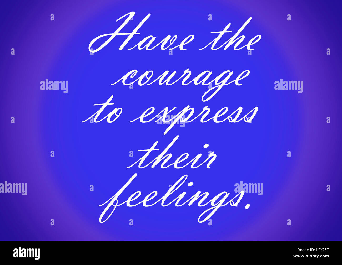 Have the courage to express their feelings. purple background, white ...