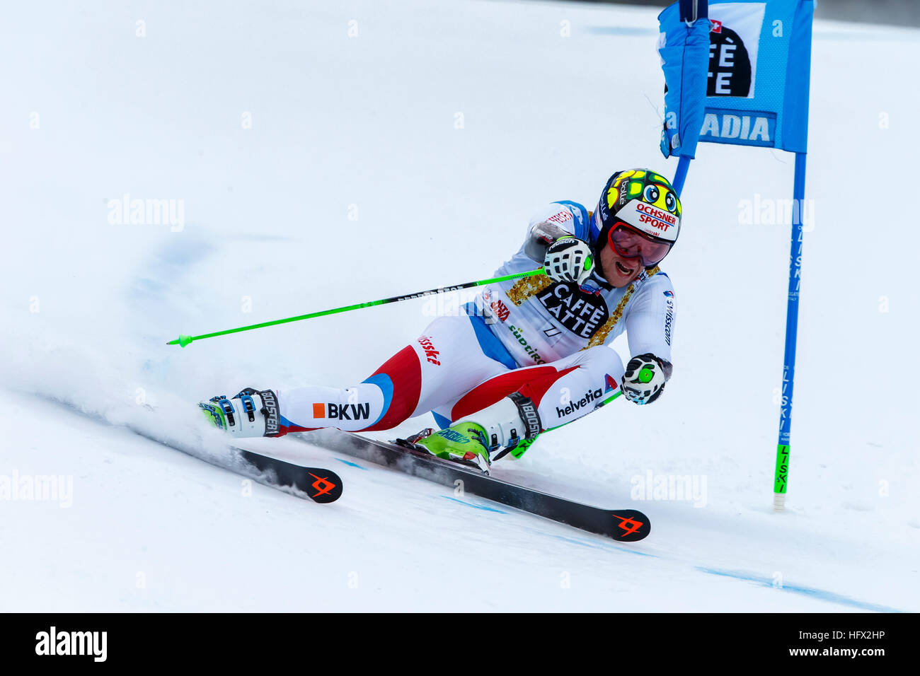 Alta Badia, Italy 18 December 2016. MURISIER Justin (Sui) competing in ...