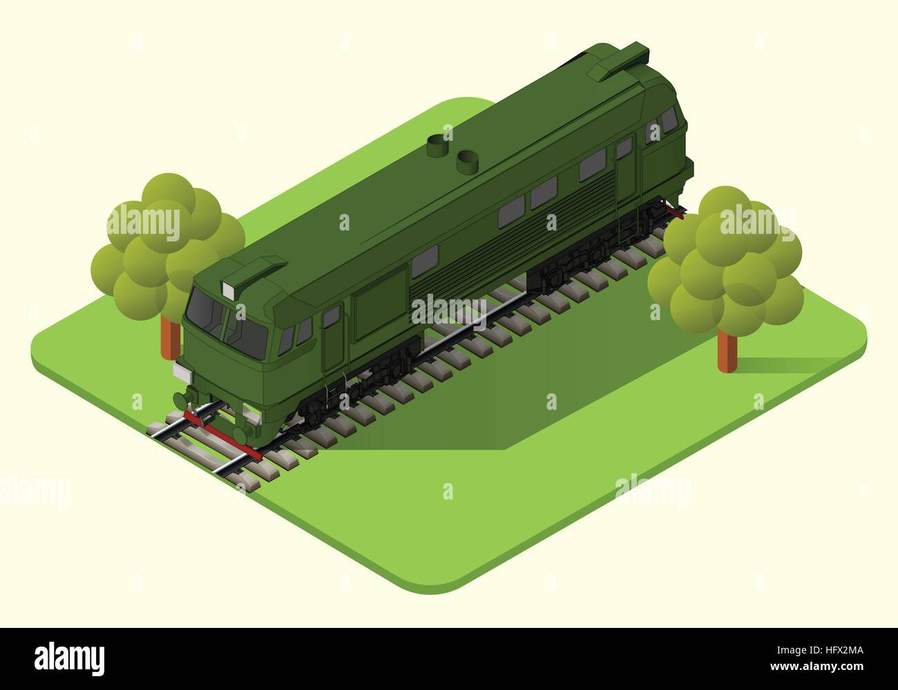 Isometric Train High Resolution Stock Photography and Images - Alamy