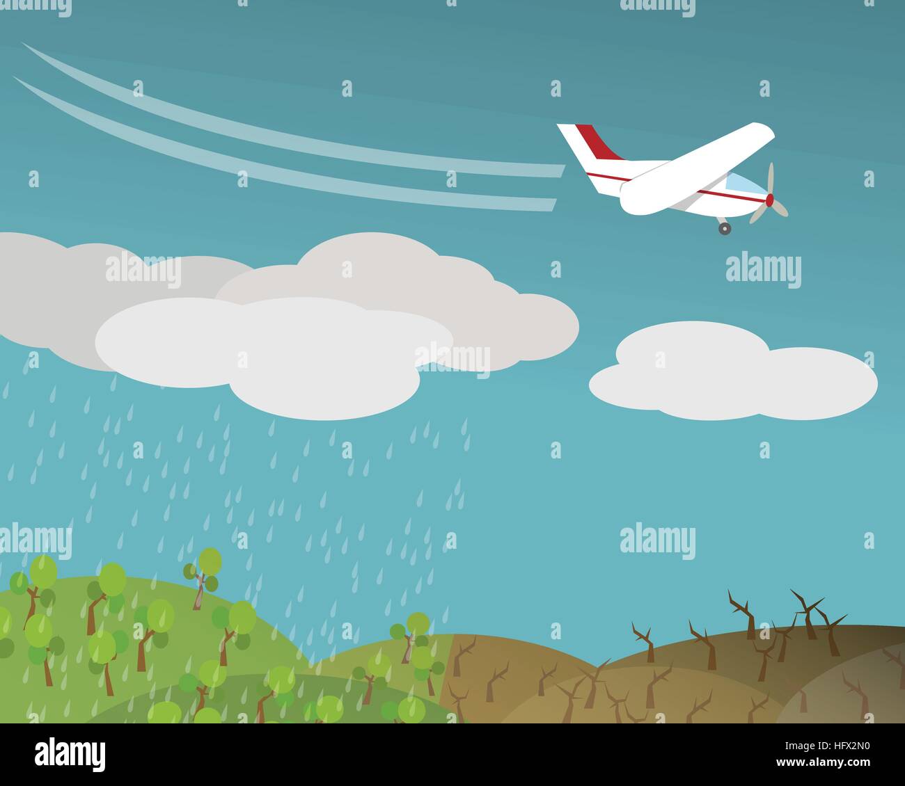 Artificial rainfall Stock Vector Images - Alamy