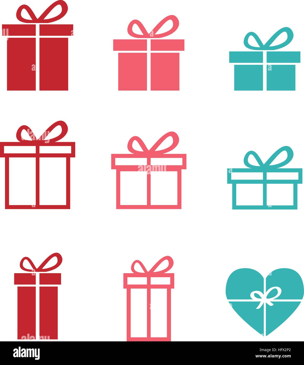 Set of gift icons and symbol, vector design Stock Vector Image & Art ...