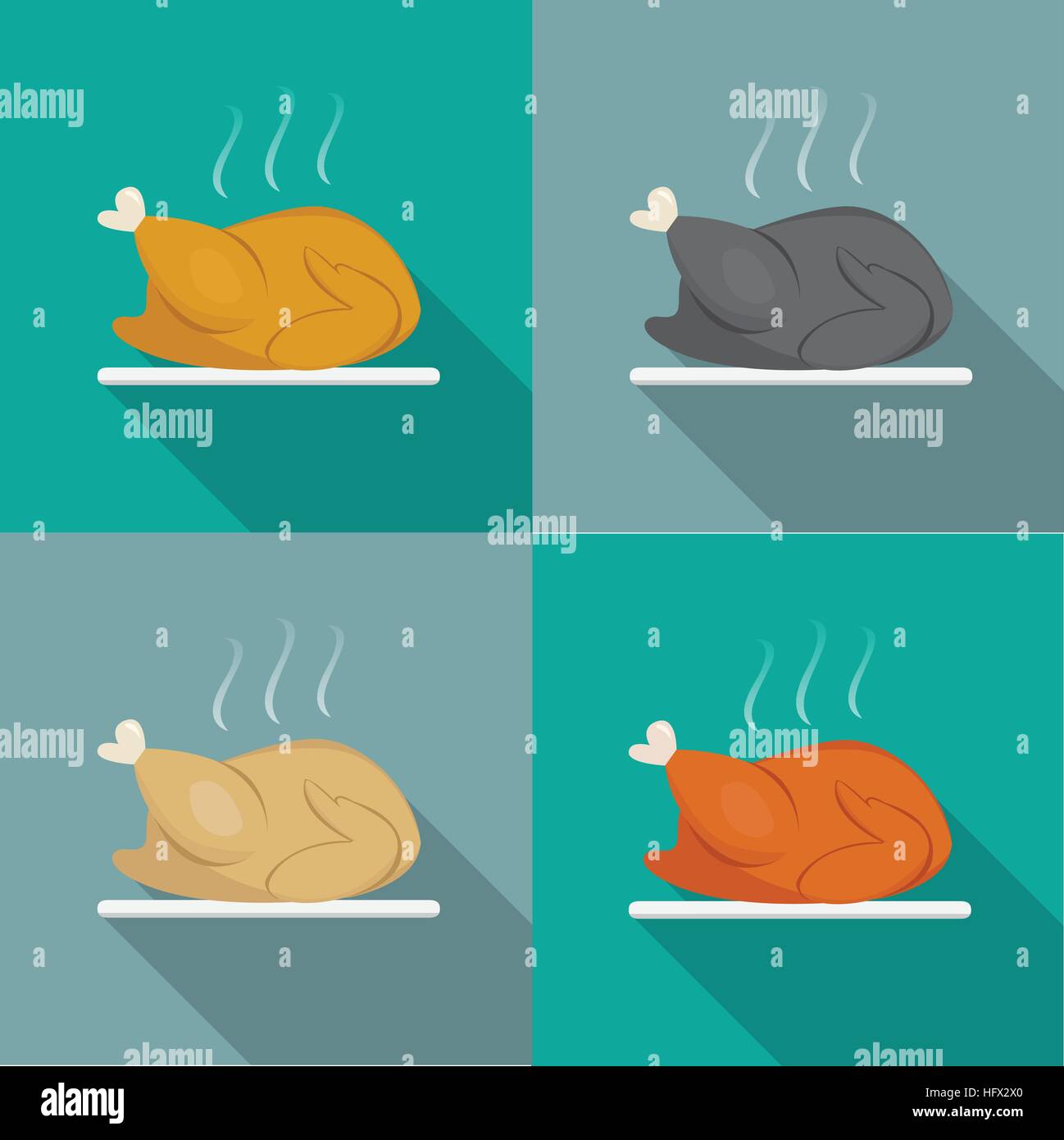 Whole roast duck Stock Vector Images - Alamy