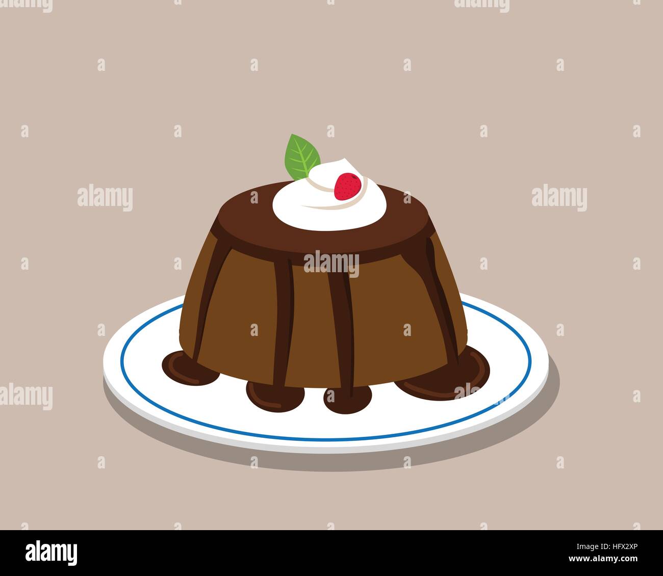 Chocolate pudding jello Stock Vector Images - Alamy