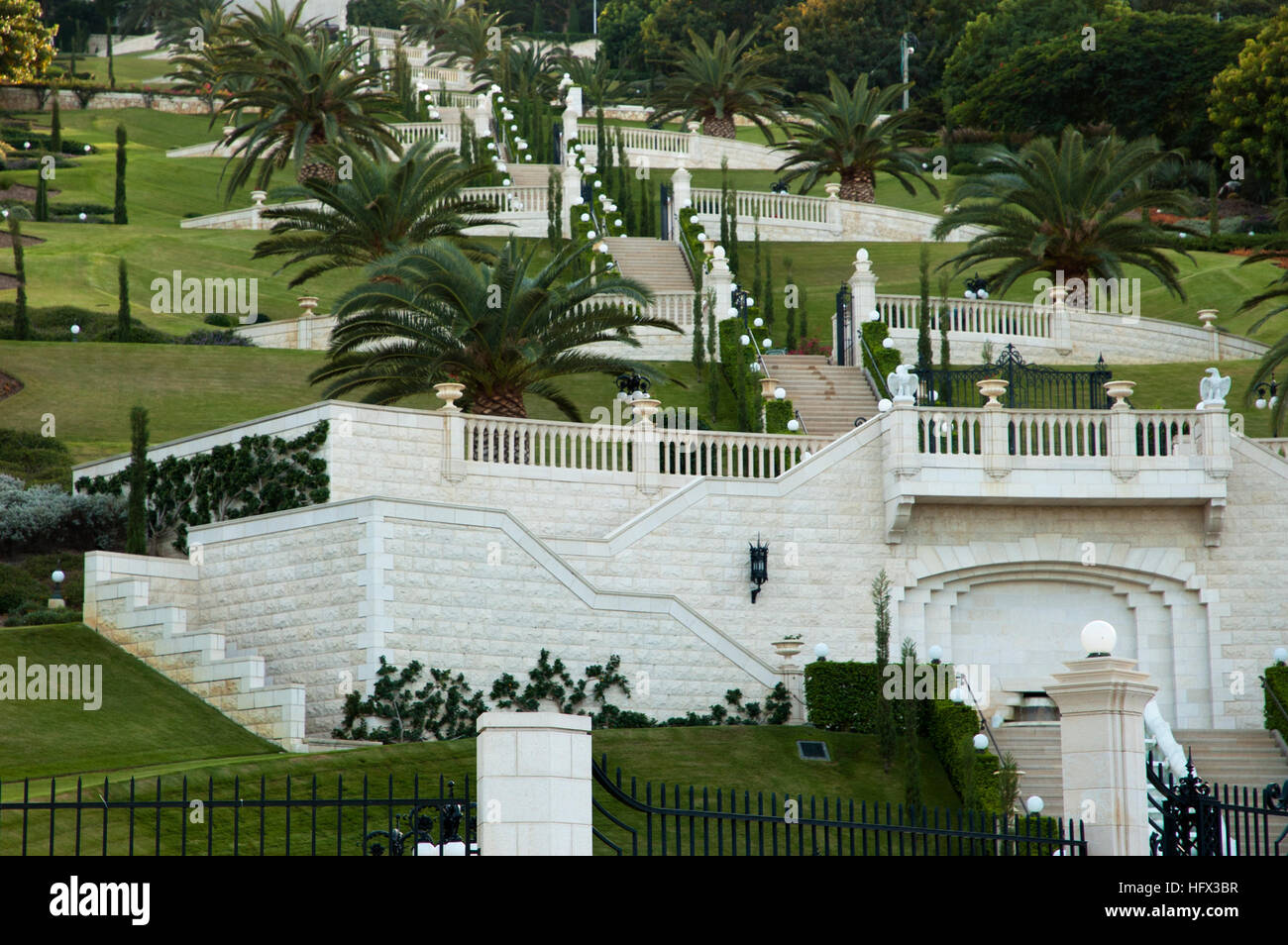 Israel, Haifa,architecture, photo Bahá'í Gardens Stock Photo - Alamy