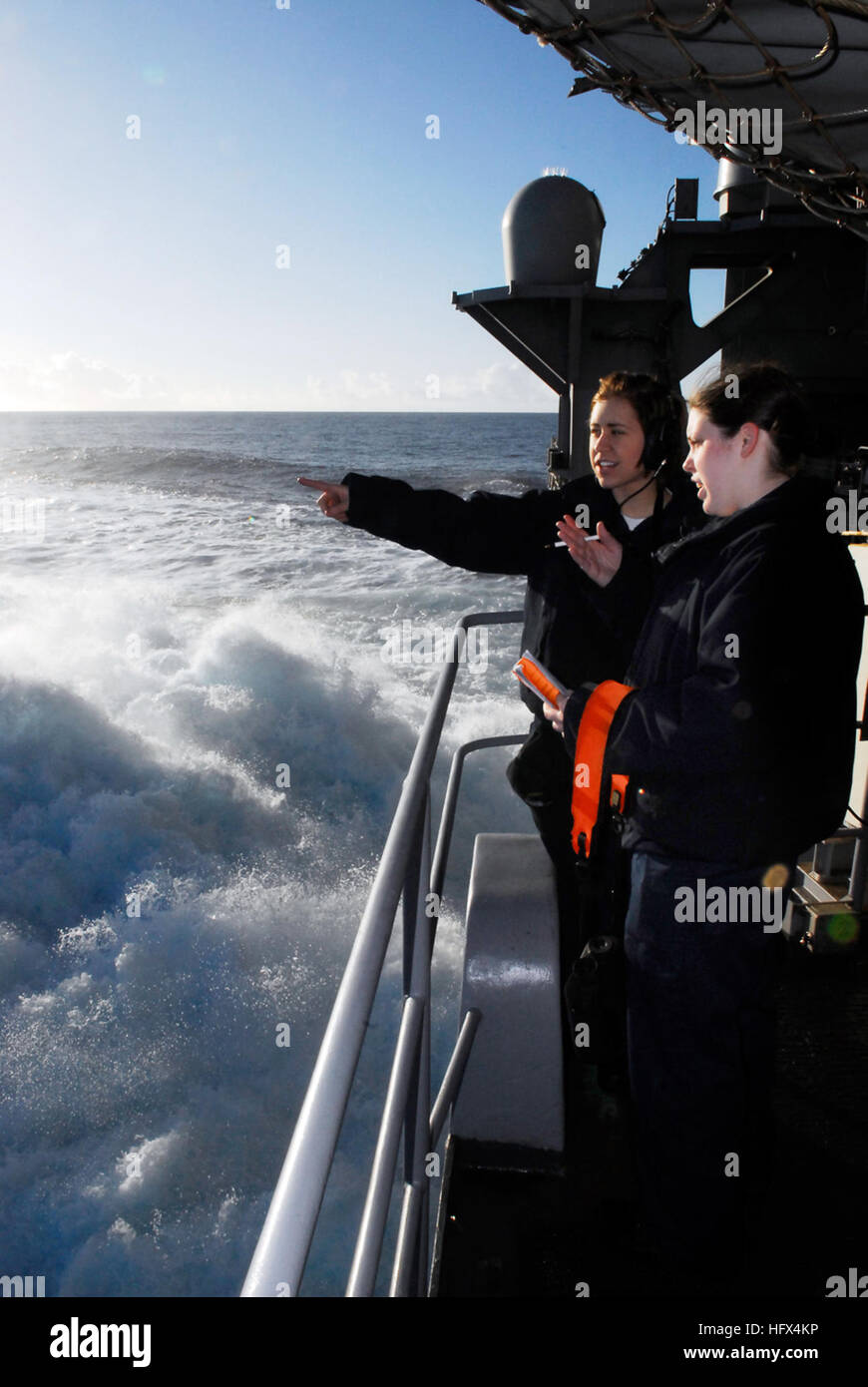 090123-N-9610C-054 PACIFIC OCEAN (Jan. 20, 2009) Seaman Brittany Larsen ...
