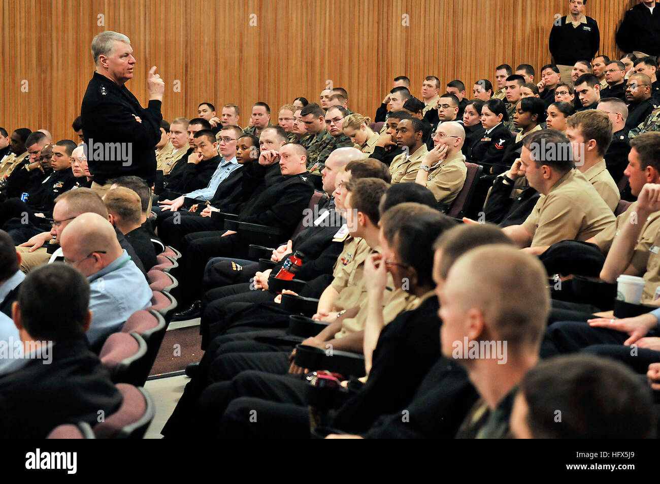 CNO holds an all-hands call at Naval Base Kitsap in Bangor, Washington ...