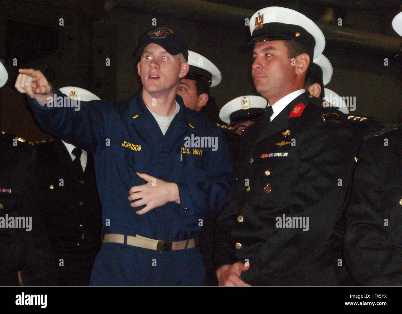 Ensign Matt Johnson, electronic warfare officer aboard the amphibious ...