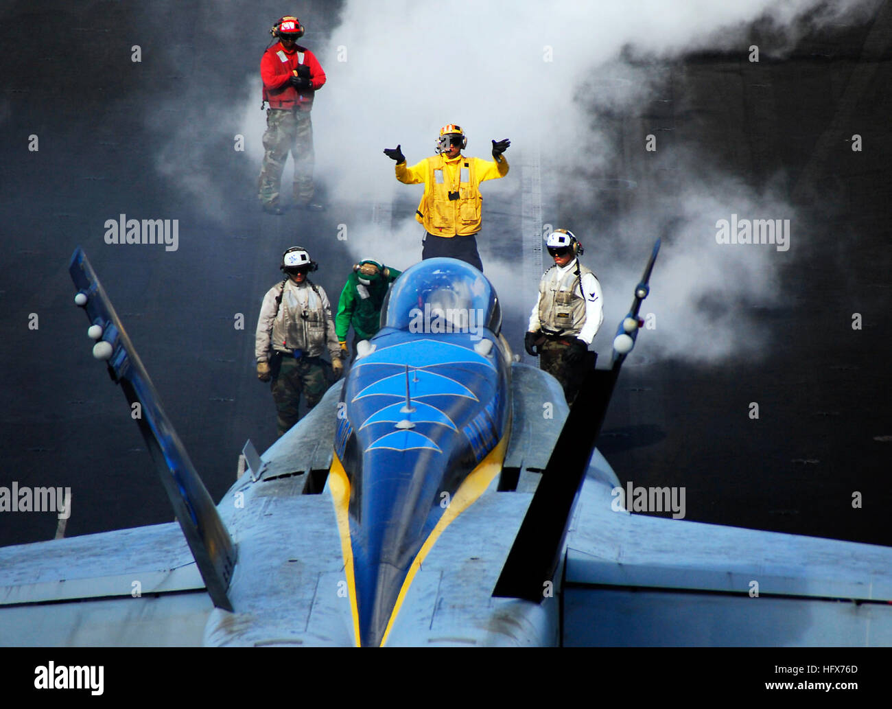 Flight deck director hi-res stock photography and images - Alamy