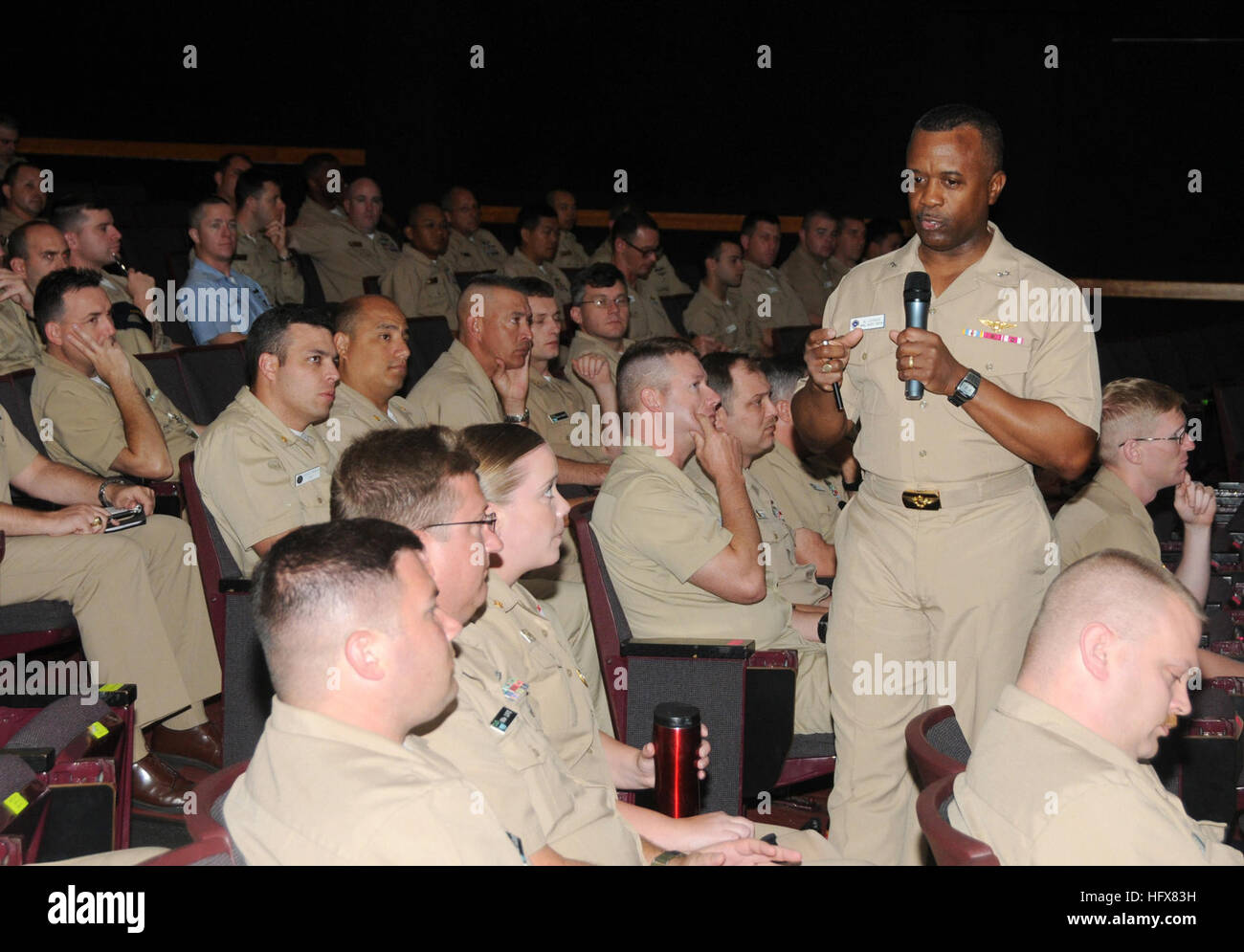 Commander of Naval Safety Center addresses officers and chief petty ...