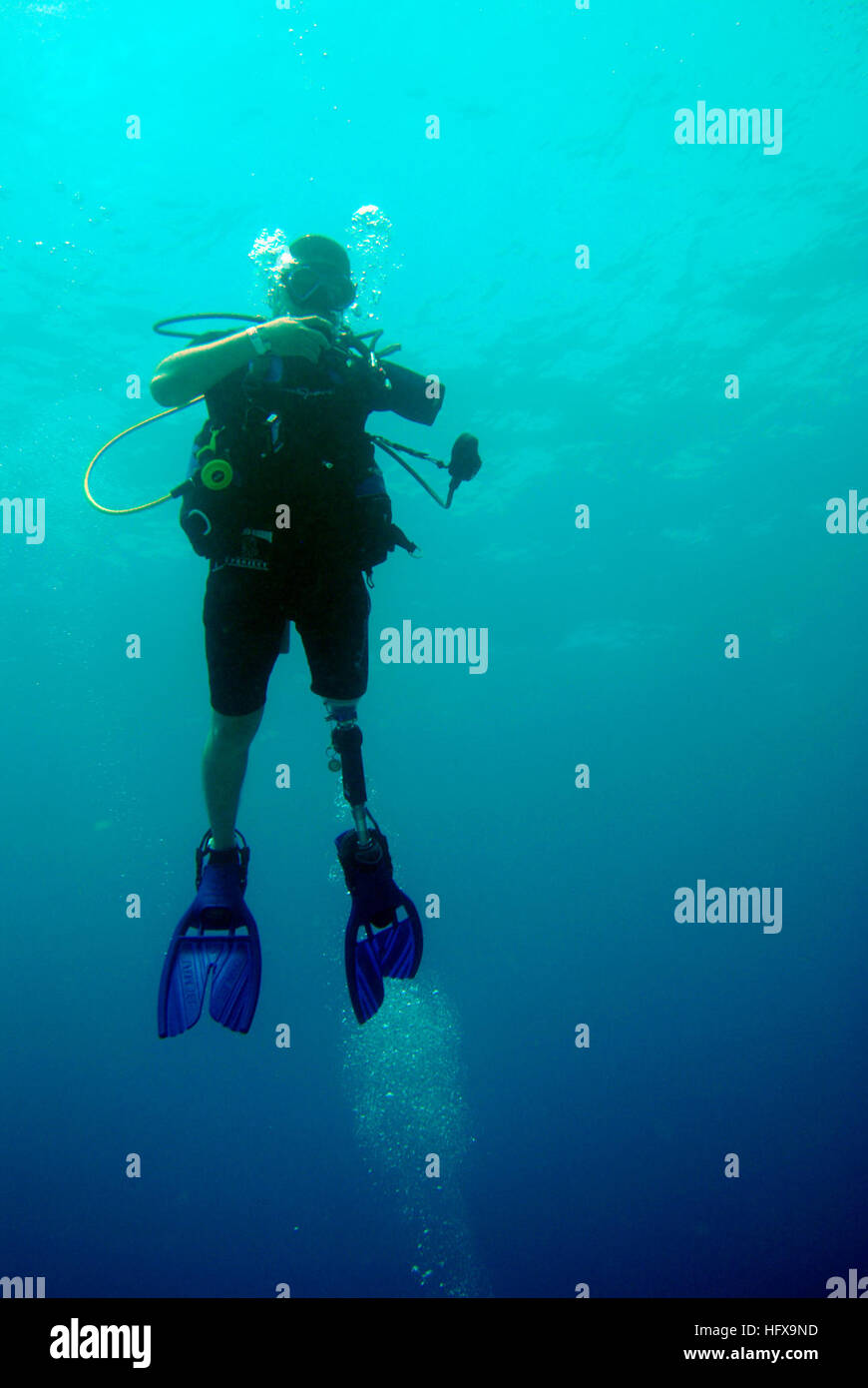 Soldiers undertaking disabled scuba diving program hi-res stock ...