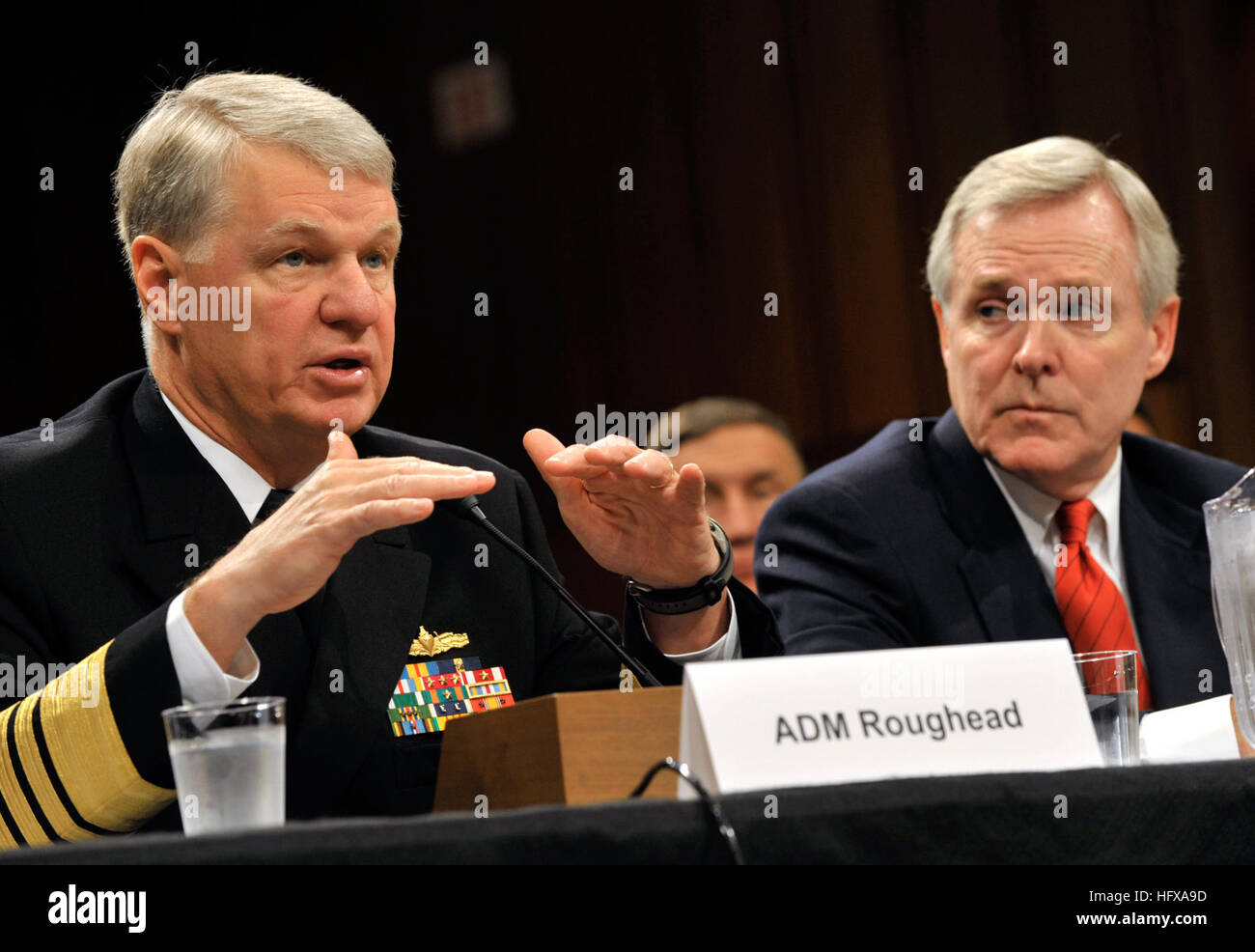 The honorable ray mabus and the chief of naval operations hi-res stock ...