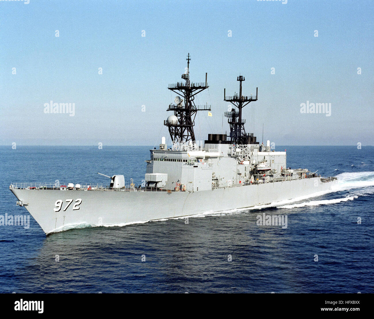 A port bow view of the destroyer USS OLDENDORF (DD 972) underway. USS ...