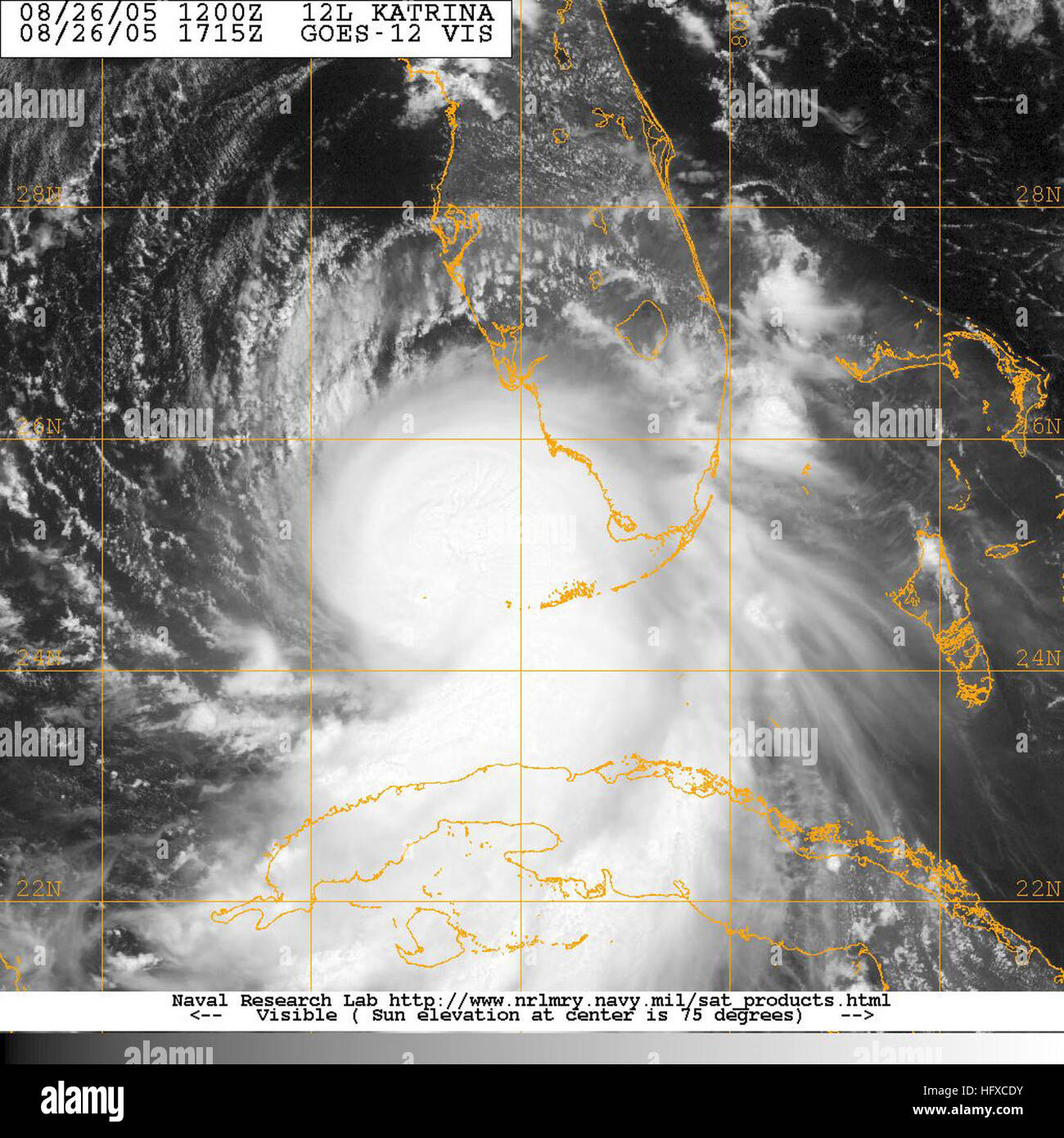 Hurricane katrina satellite hi-res stock photography and images - Alamy