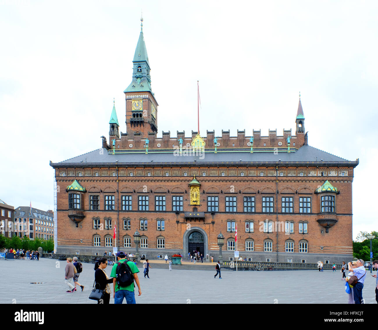 The Copenhagen City Hall at City Hall Square Stock Photo - Alamy