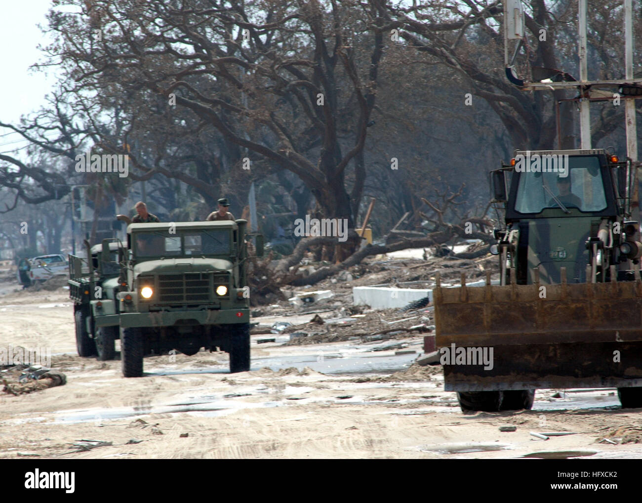 050830-N-0553R-002 Gulfport, Miss. (Aug. 30, 2005) - U.S. Navy Seabees ...