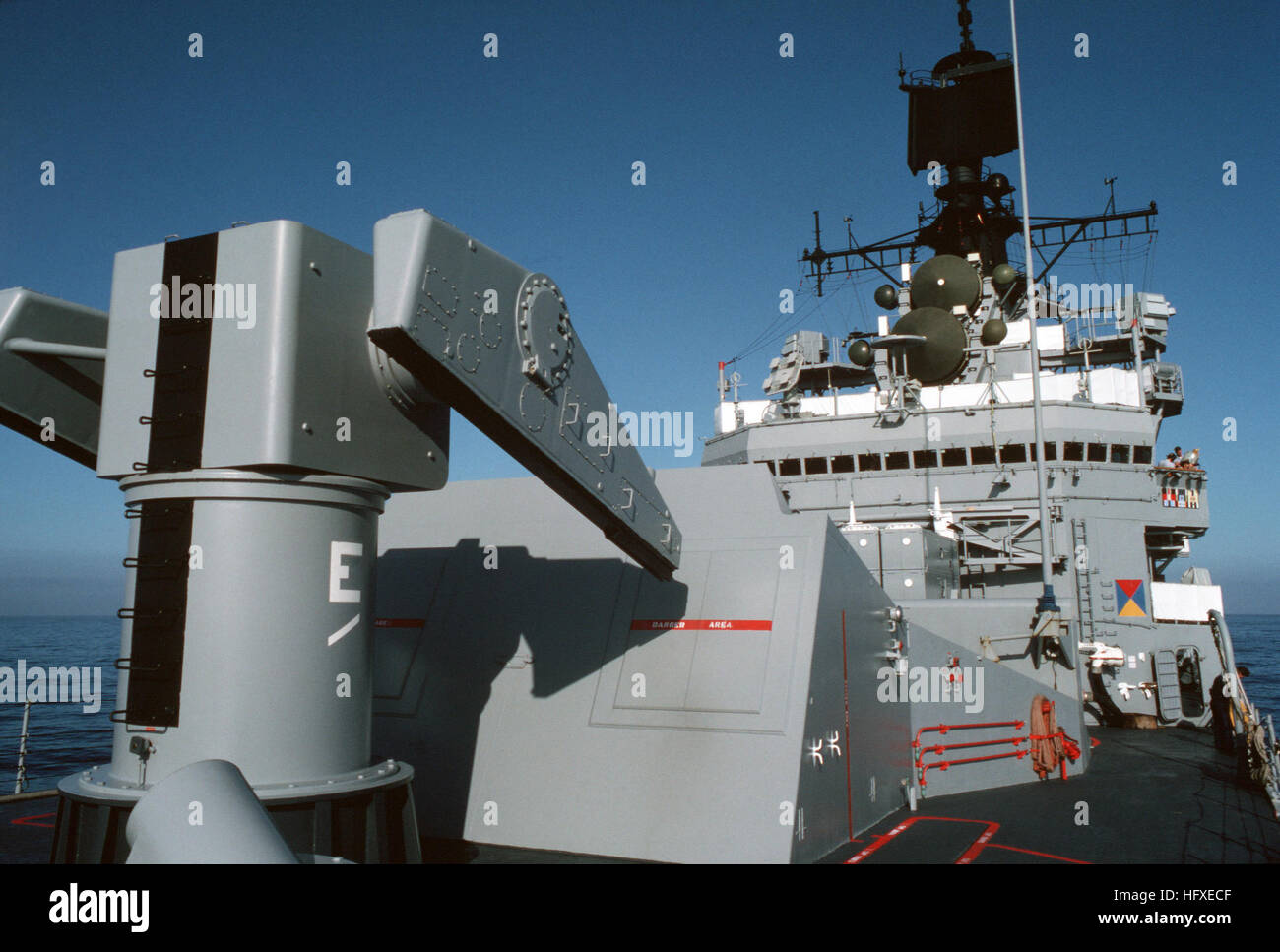 The Mark 10 Mod 5/6 missile launcher aboard the guided missile cruiser ...