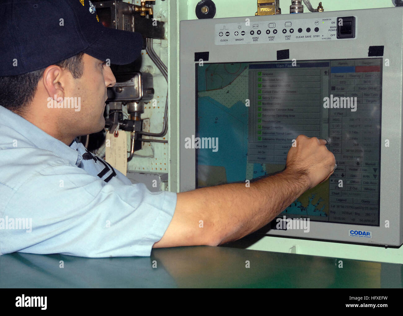 070406-N-8655E-001 NORFOLK, Va. (April 6, 2007) - A Sailor aboard the ...