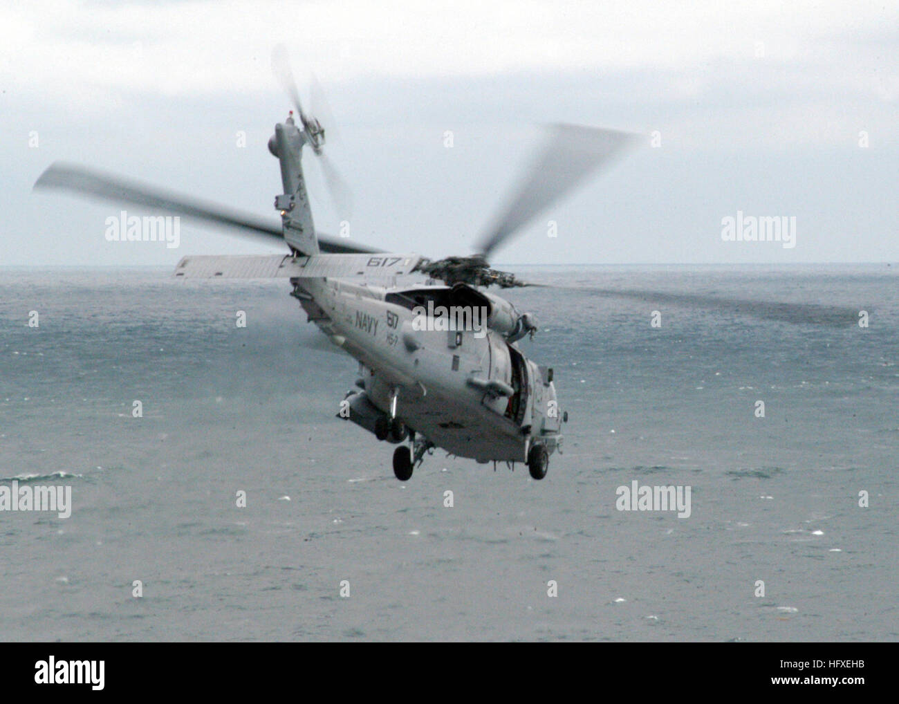 051012-N-6495K-003 Atlantic Ocean (Oct. 12, 2005) - An HH-60H Seahawk helicopter, assigned to ...