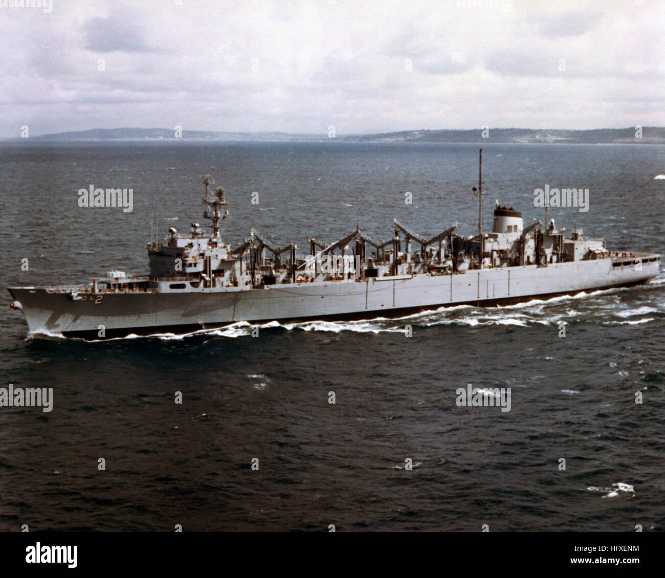 A port bow view of the fast combat support ship USS CAMDEN (AOE-2 ...
