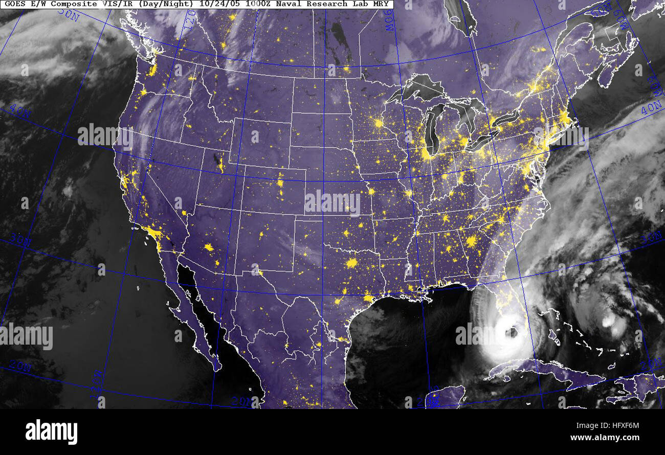 Hurricane wilma satellite image hi-res stock photography and images - Alamy