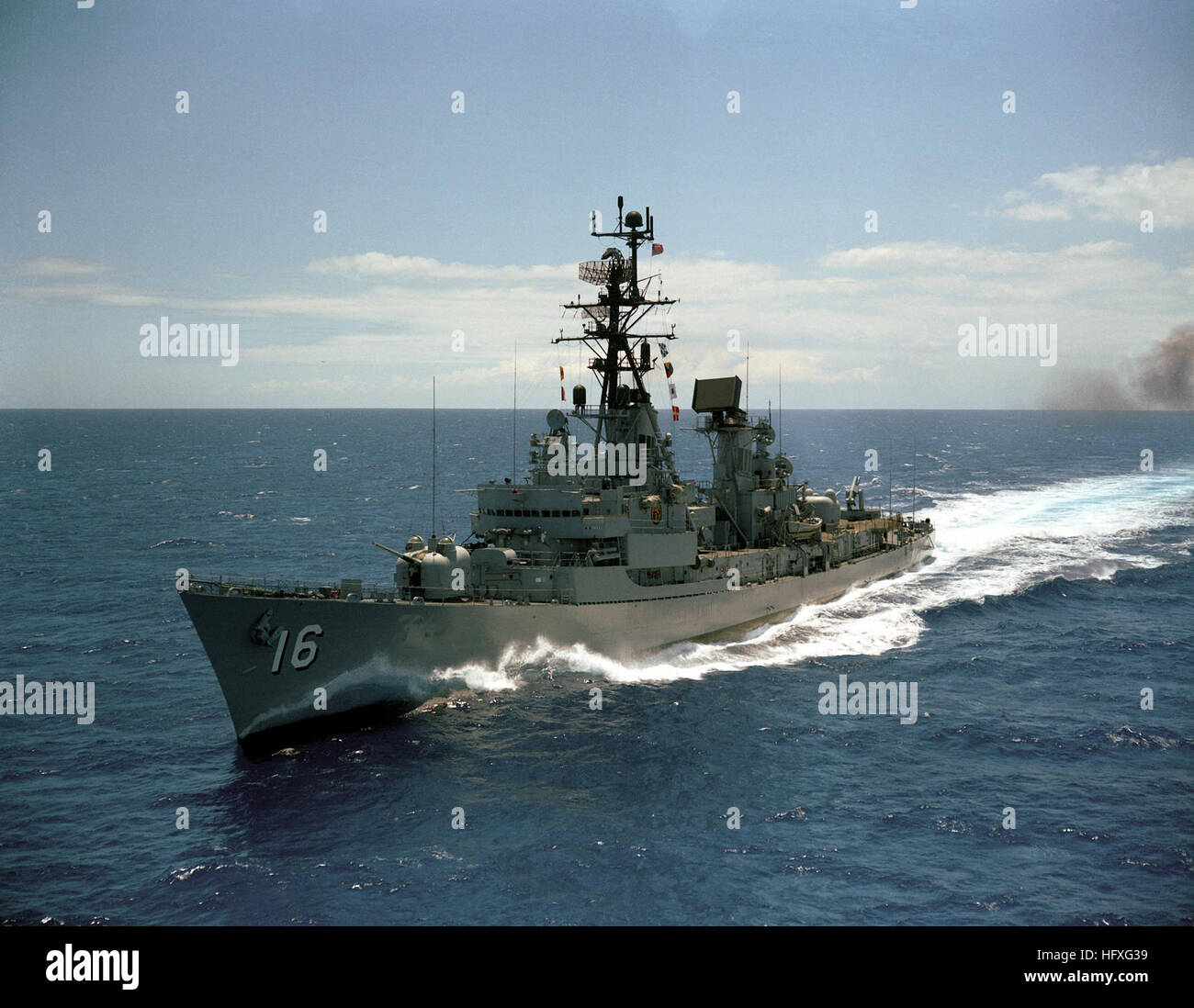 Port bow view of the guided missile destroyer USS JOSEPH STRAUSS (DDG ...
