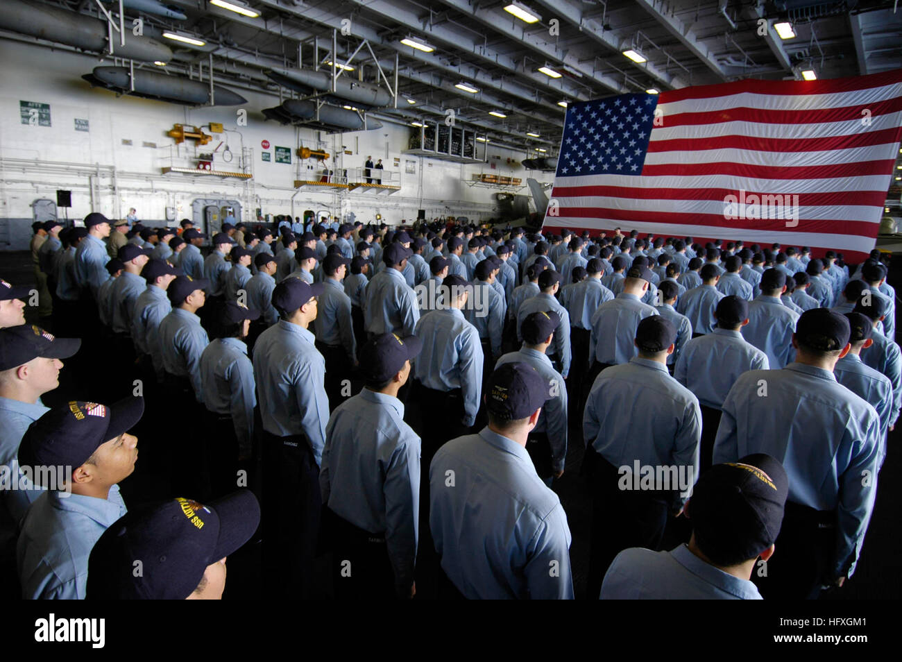 USS Kitty Hawk (CV 63) conducts a frocking ceremony for newly promoted ...