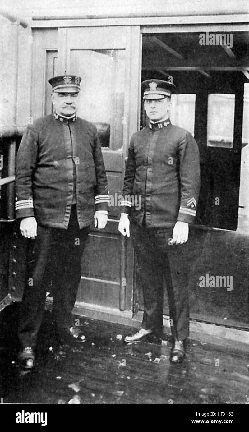 Naval leadership aboard uss Black and White Stock Photos & Images - Alamy