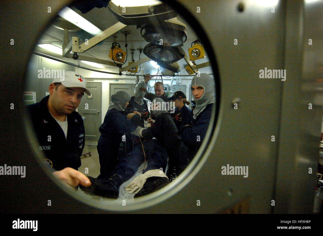 Gq uss nimitz u s navy general quarters drill hi-res stock photography ...