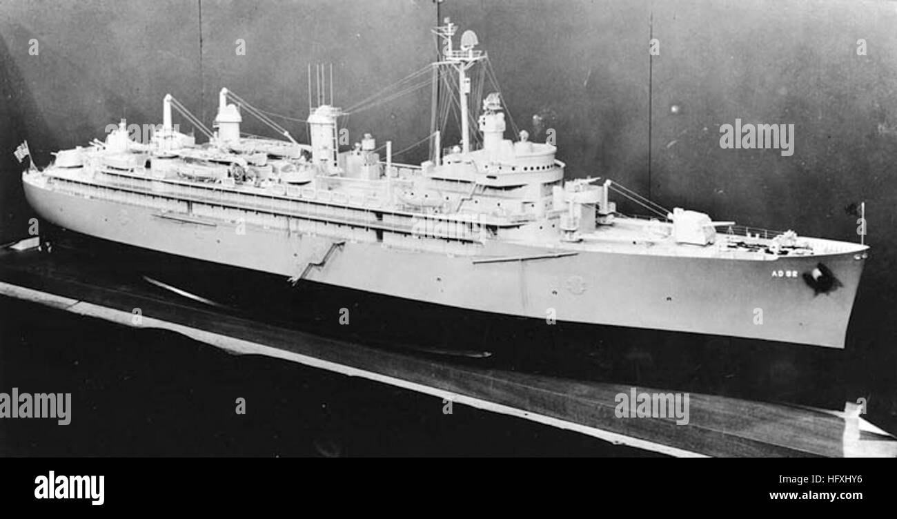 USS New England (AD-32) Official Ship Model Stock Photo - Alamy