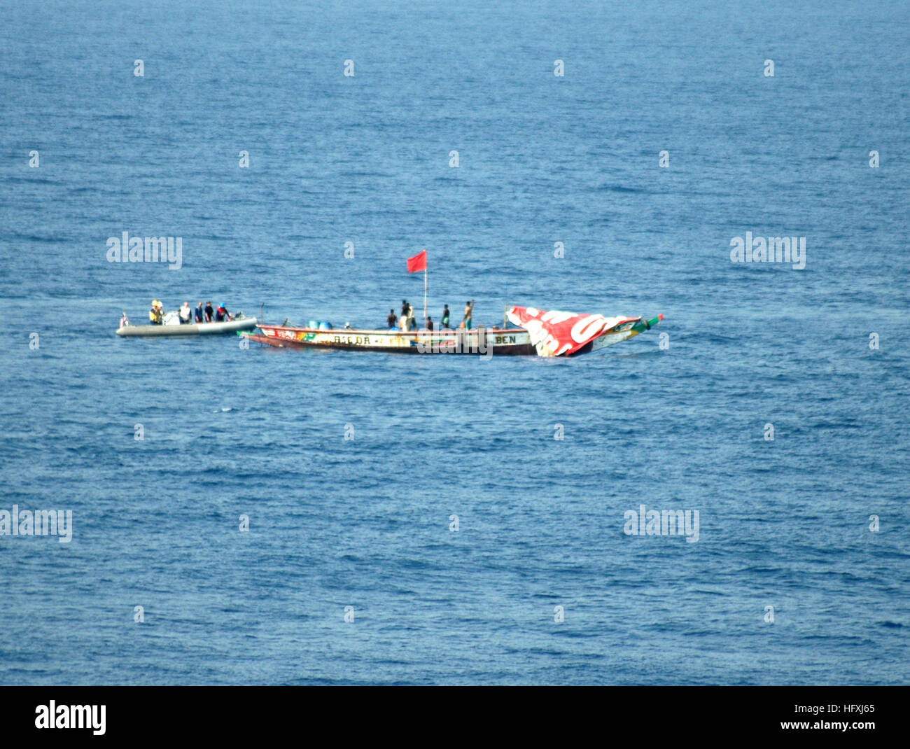 A RHIB from USS Carr (FFG 52) approaches a distressed vessel off Sierra ...