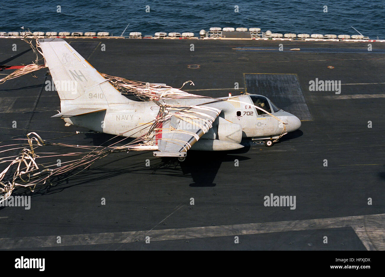 An Air-Anti-submarine Squadron 29 (VS-29) S-3A Viking aircraft is ...