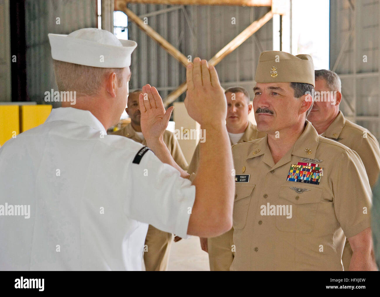 Master chief petty officer of the navy mcpon terry scott hi-res stock ...