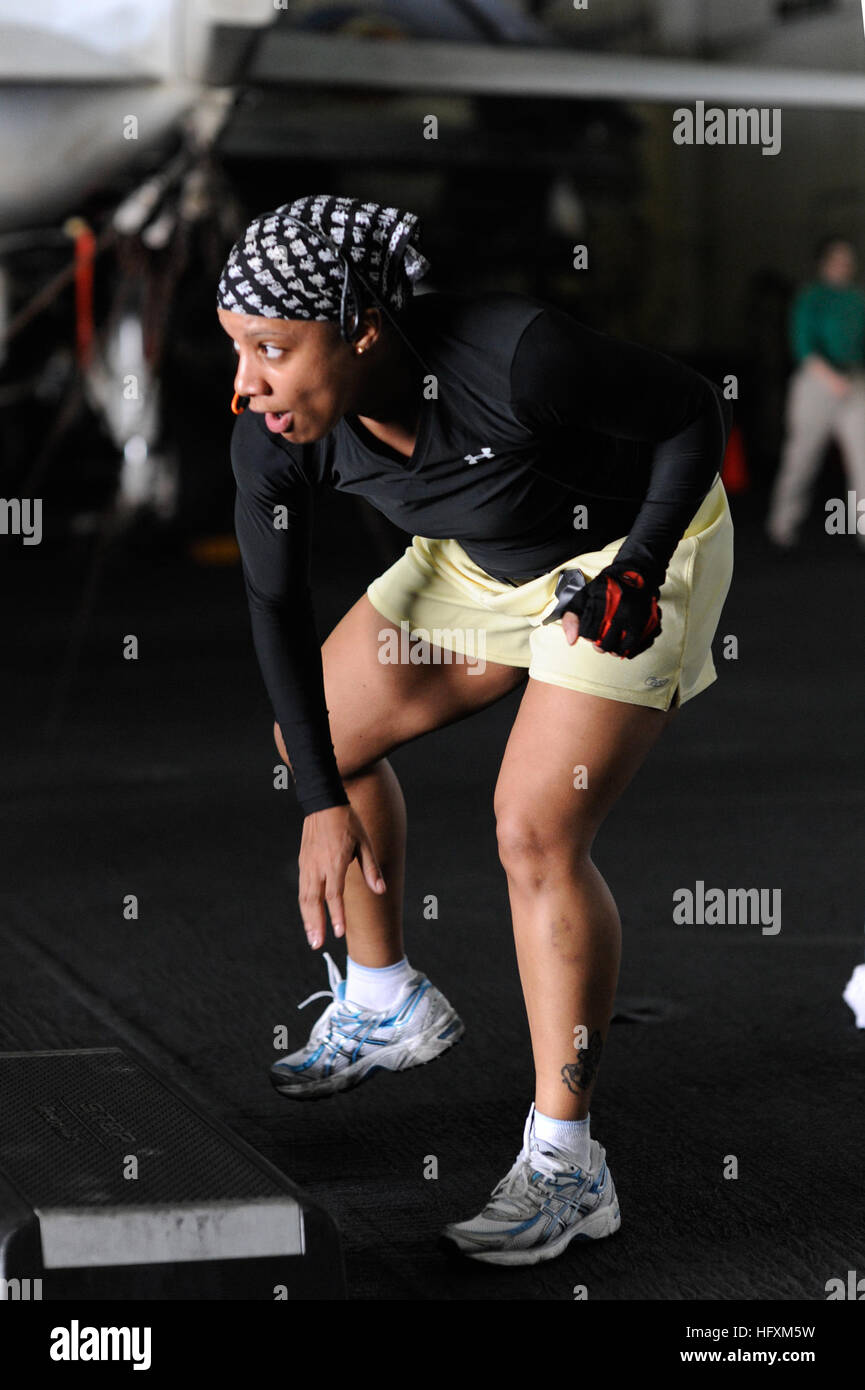Chief Petty Officer Surrette Mazique leads USS Dwight D. Eisenhower and ...