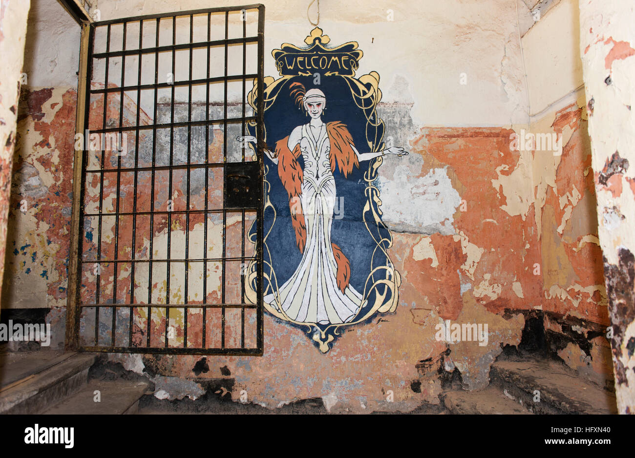 Artwork in Patarei prison, a former sea fortress Stock Photo - Alamy