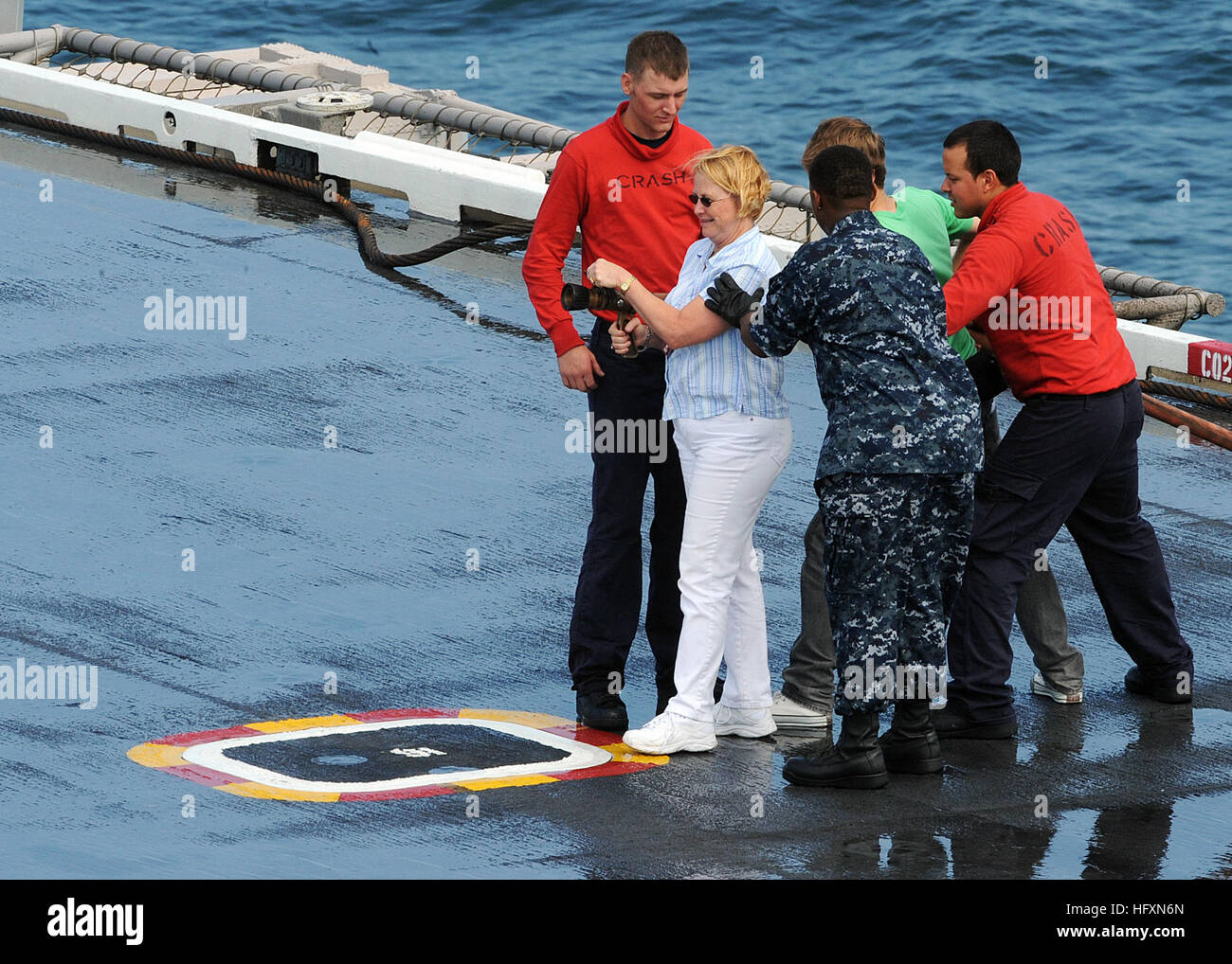 Members flight deck fire hi-res stock photography and images - Alamy